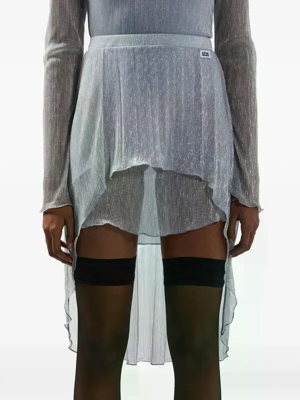 Gcds Metallic High-waisted Skirt