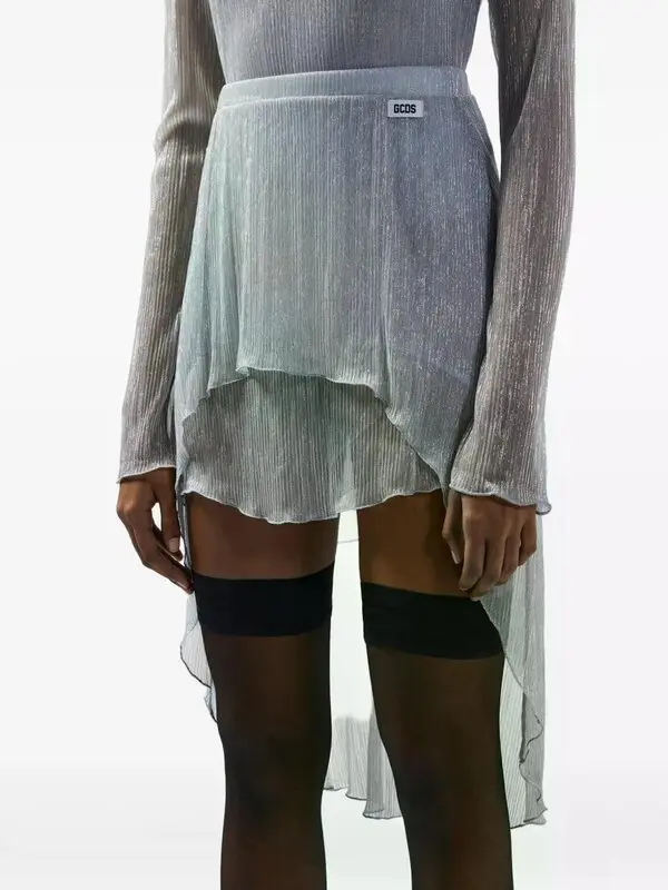 Gcds Metallic High-waisted Skirt