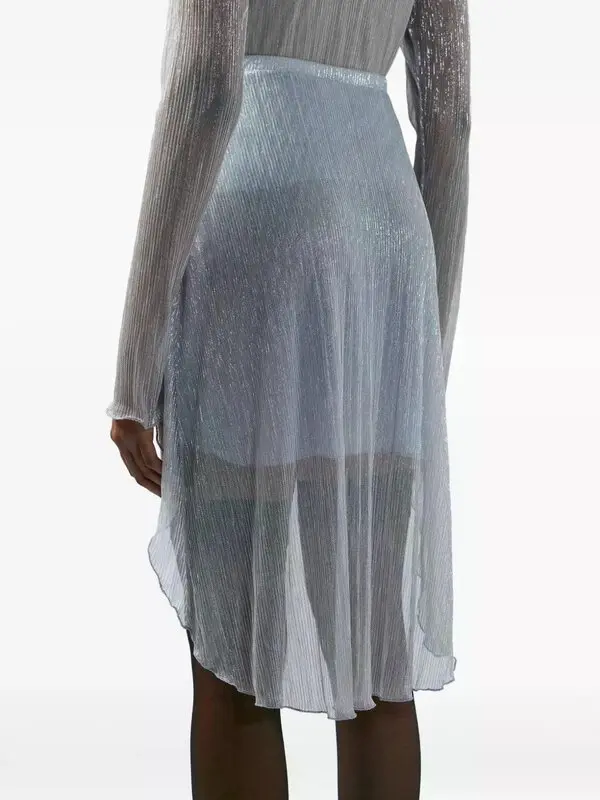 Gcds Metallic High-waisted Skirt
