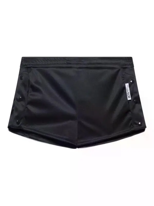 Gcds Logo-tag Thigh-length Shorts - Black