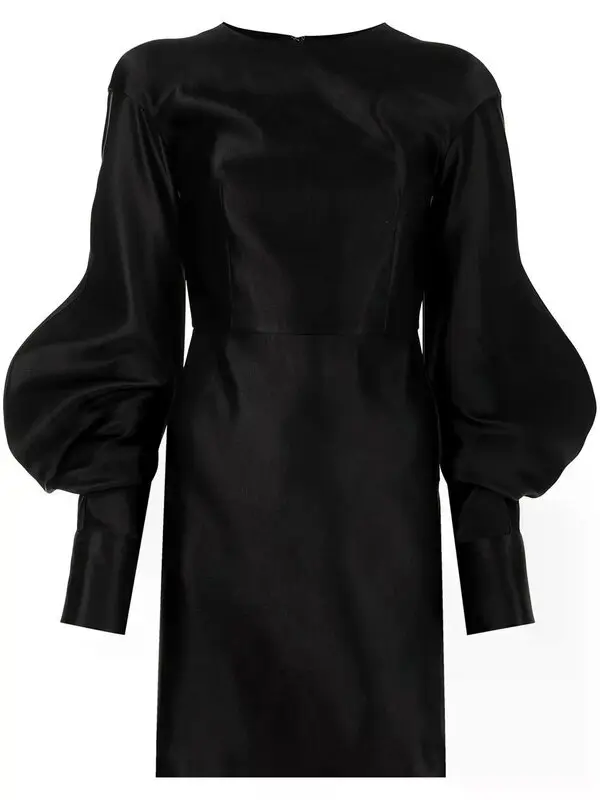 TOM FORD Puff-sleeve Duchess Silk Mini Dress - Black