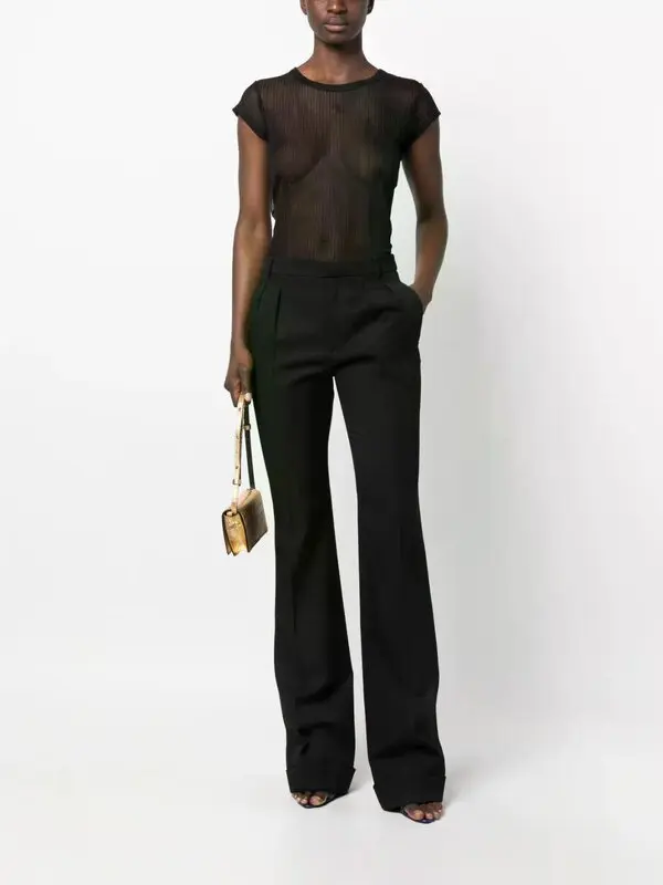 TOM FORD Sheer Ribbed Crewneck T-shirt