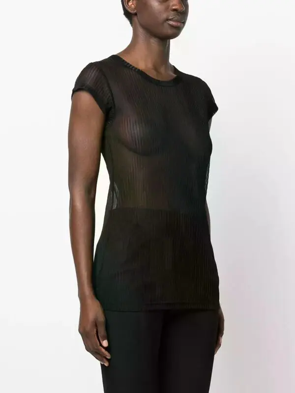 TOM FORD Sheer Ribbed Crewneck T-shirt
