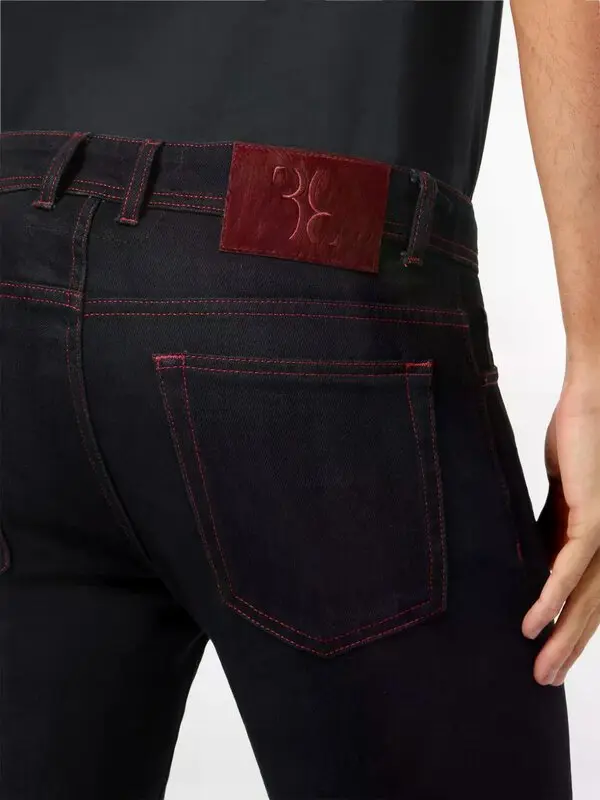 BILLIONAIRE Slim-cut Jeans With Contrast Stitching
