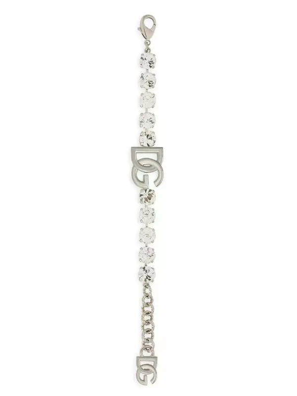 Dolce & Gabbana Dg Logo Rhinestone Bracelet