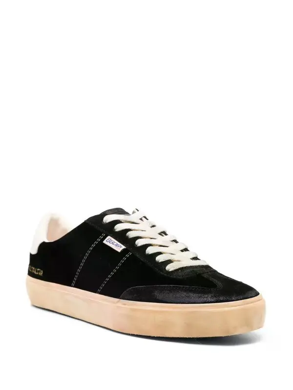 GOLDEN GOOSE Soul Star Embroidered Velvet Sneakers - Black