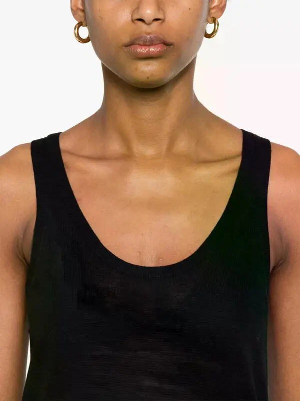 TOTEME Knitted Tank Top - Black