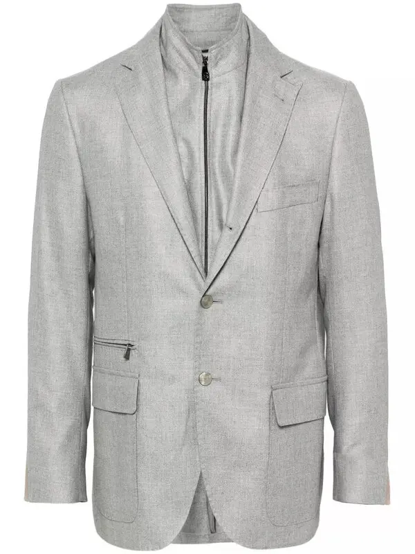 Corneliani Layered Mélange-effect Blazer