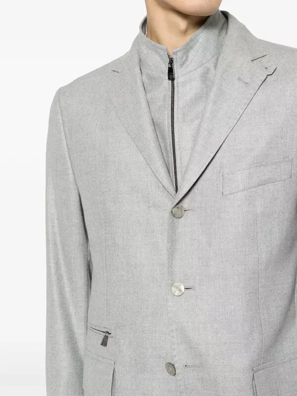 Corneliani Layered Mélange-effect Blazer