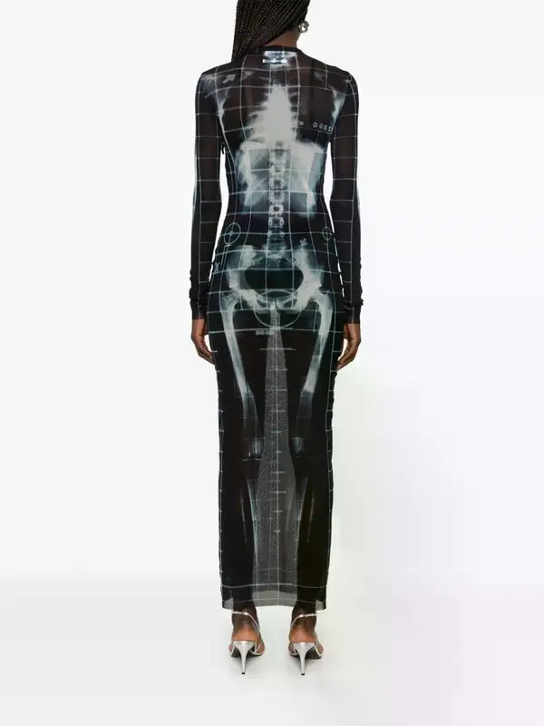 JEAN PAUL GAULTIER Squeletor Maxi Dress - Black