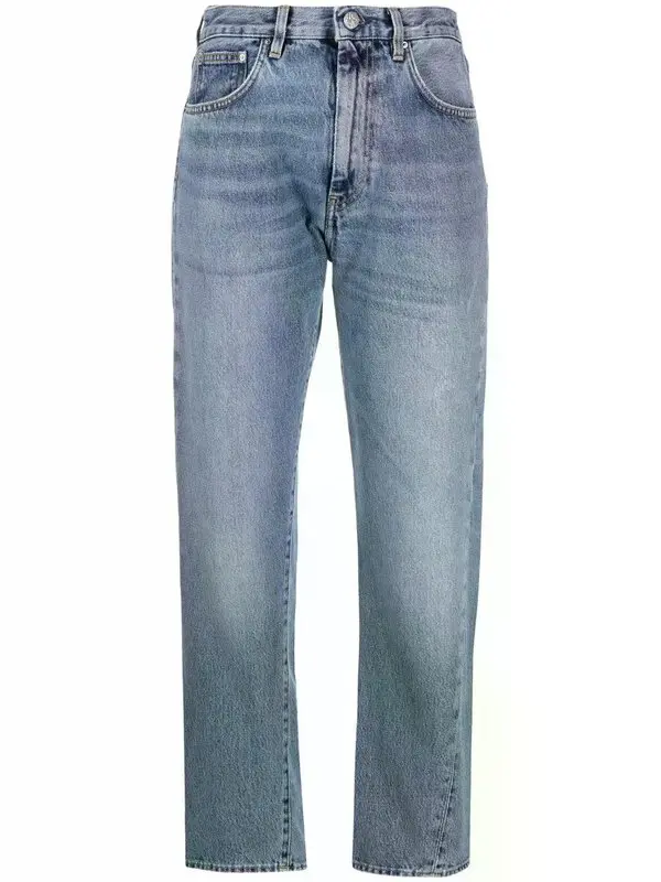 TOTEME Twisted Seam Straight Leg Jeans - Blue