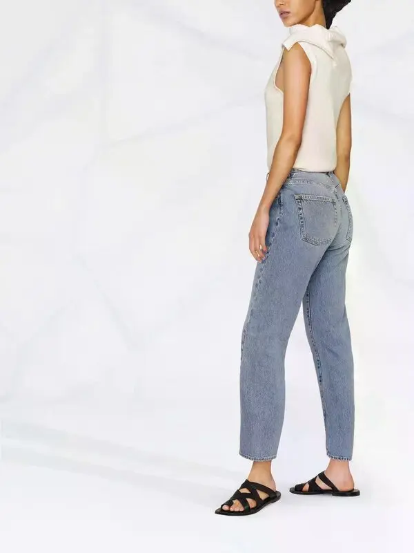 TOTEME Twisted Seam Straight Leg Jeans - Blue