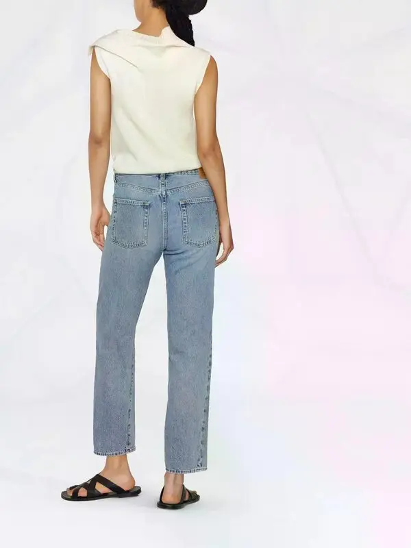TOTEME Twisted Seam Straight Leg Jeans - Blue