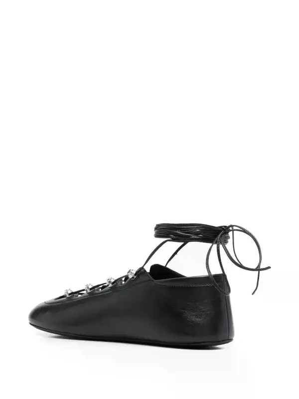 Alexander Wang Ballerina Flats With Tie Fastening - Black
