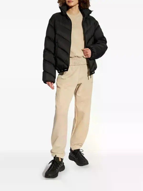 Moncler Logo-embroidered Crew Neck Sweatshirt - Neutrals