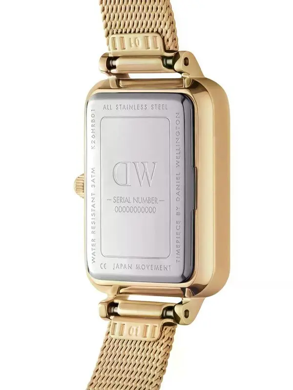 DANIEL WELLINGTON Quadro Lumine Pressed Evergold 26mm Watch - White
