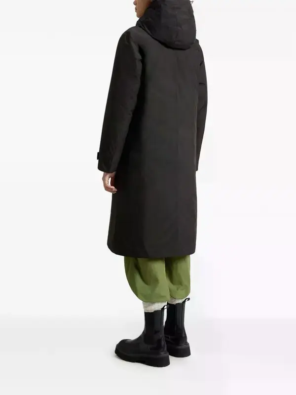 Woolrich Oversize Cape Coat With Zip And Stud Fastening