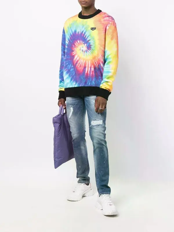 Philipp Plein Tie-dye Skull Sweatshirt