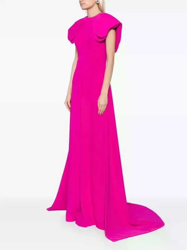 SAIID KOBEISY Crepe Jumpsuit With Overskirt Detail - Pink