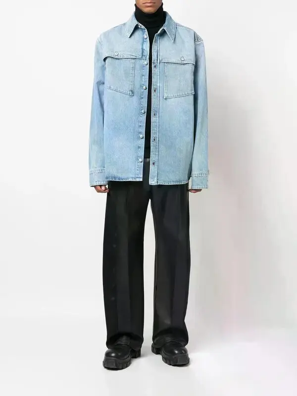Balmain Faded Denim Shirt-jacket