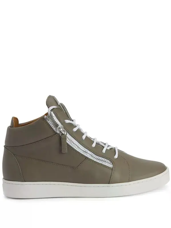 GIUSEPPE ZANOTTI Kriss Mid-top Leather Sneakers