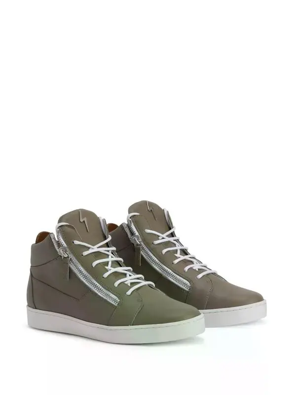 GIUSEPPE ZANOTTI Kriss Mid-top Leather Sneakers
