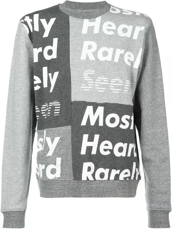 MOSTLY HEARD RARELY SEEN Panelled Logo Sweatshirt - Grey