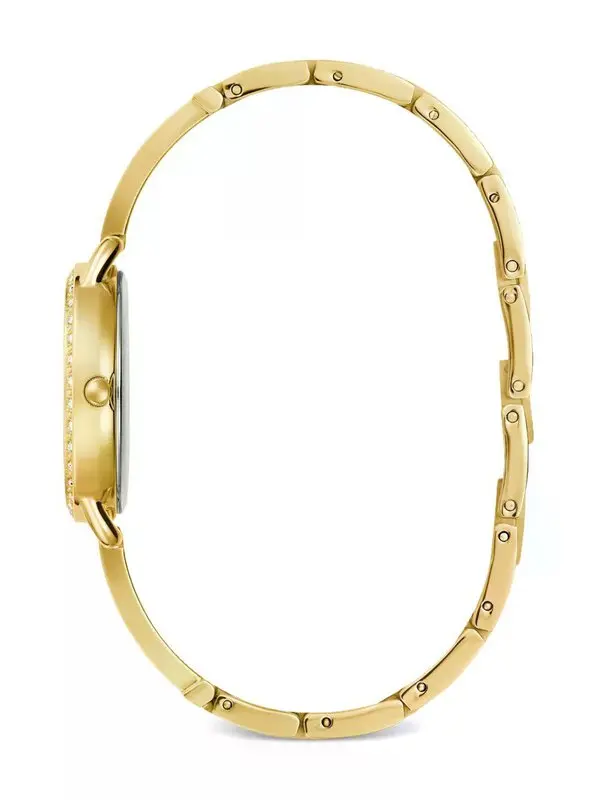 Guess Embellished Stainless Steel Bracelet Watch