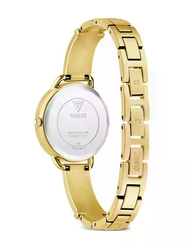 Guess Embellished Stainless Steel Bracelet Watch