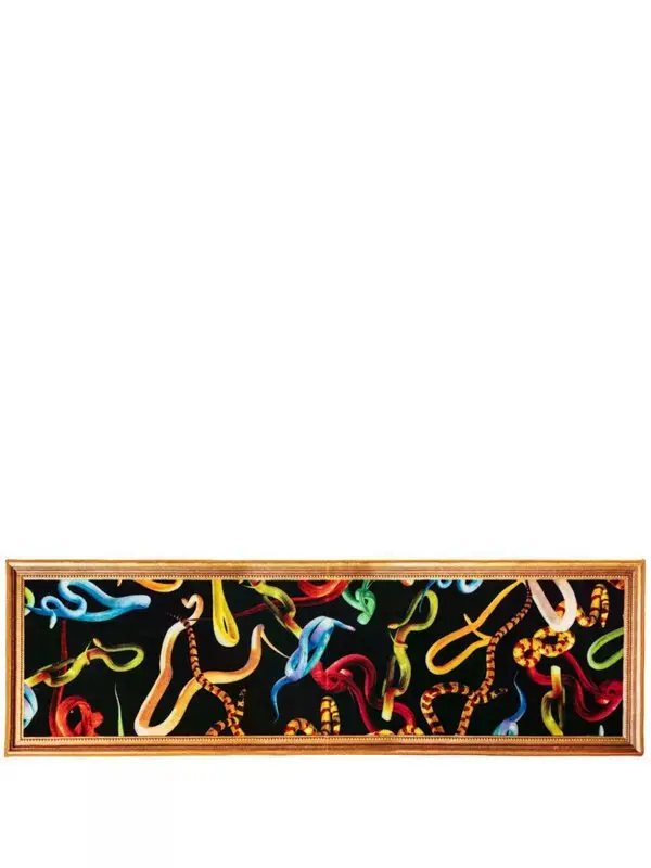 SELETTI Snake-print Rectangular Mat - Multicolour