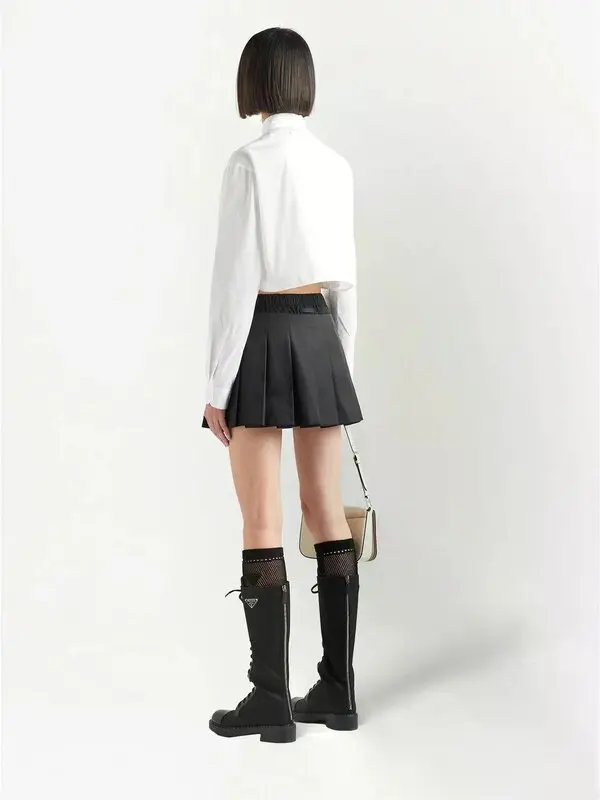Prada Re-nylon Pleated Miniskirt