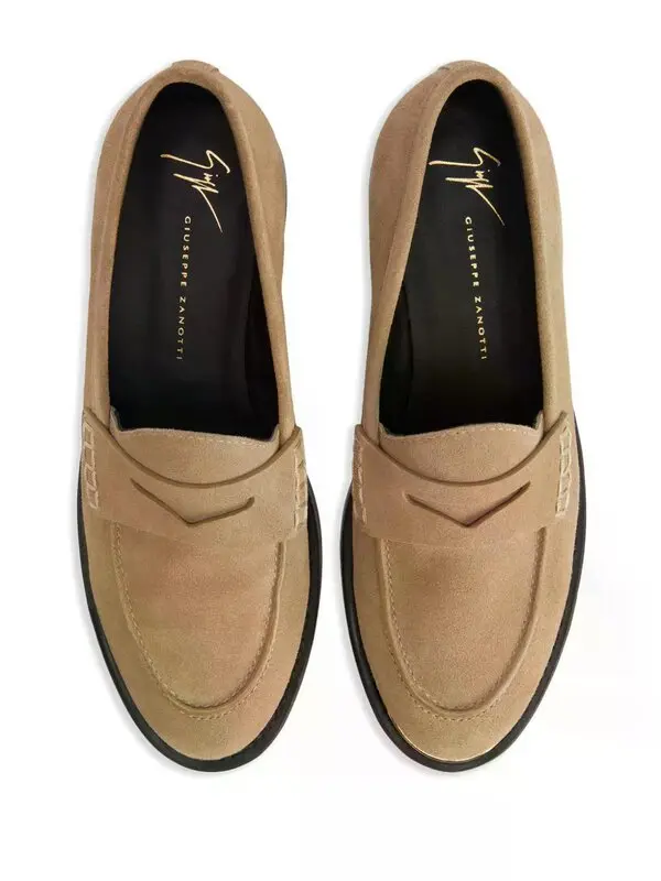GIUSEPPE ZANOTTI Faridha Suede Loafers - Neutrals