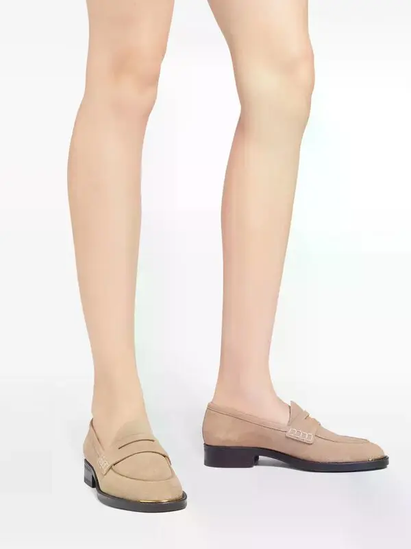 GIUSEPPE ZANOTTI Faridha Suede Loafers - Neutrals