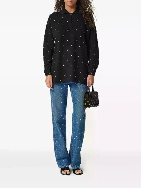 Versace Studded Polo Sweater