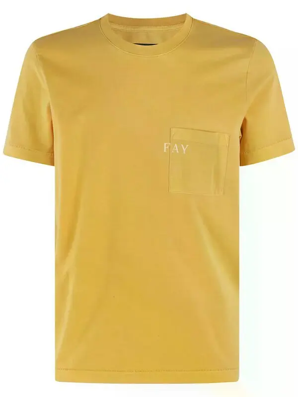 FAY Patch Pocket T-shirt - Orange