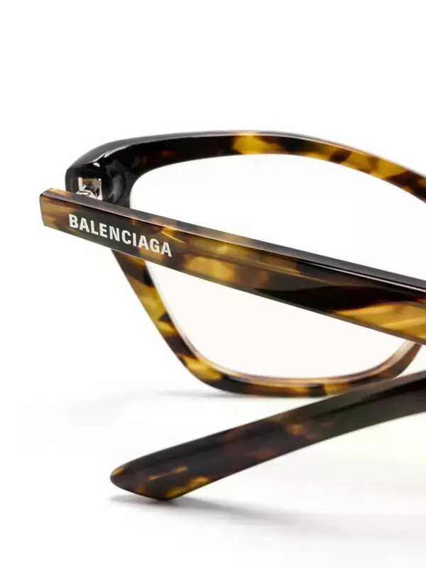 Balenciaga Logo Print Cat Eye Glasses