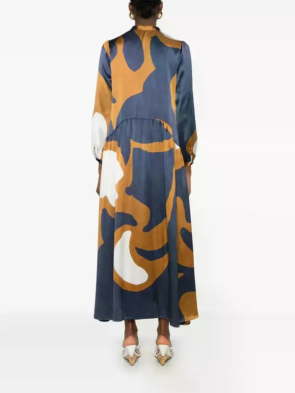 Kiton Abstract Print Maxi Dress