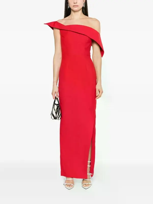 Roland Mouret Off-shoulder Crepe Gown - Red