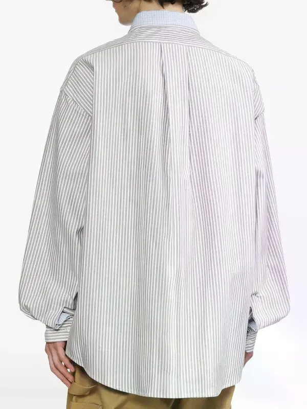 HED MAYNER Striped Cotton Shirt