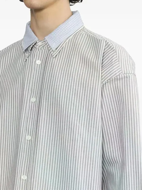 HED MAYNER Striped Cotton Shirt