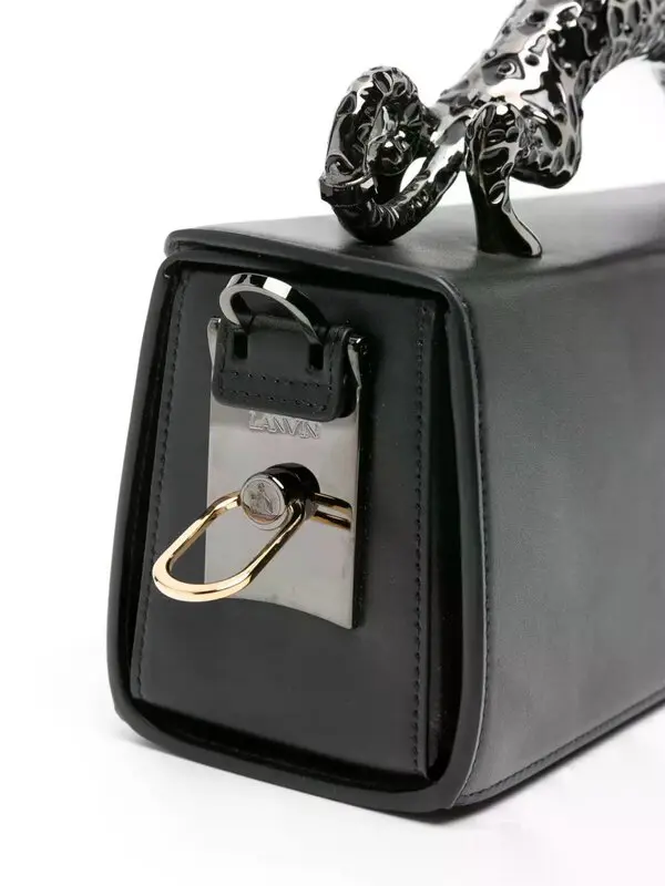LANVIN Sculpted Handle Leather Bag
