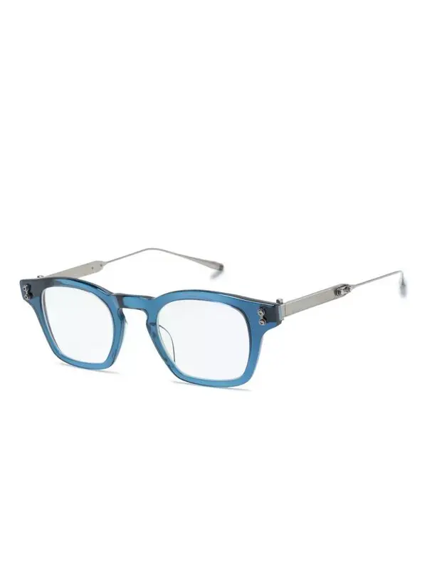 AKONI Wise Square-frame Glasses - Silver