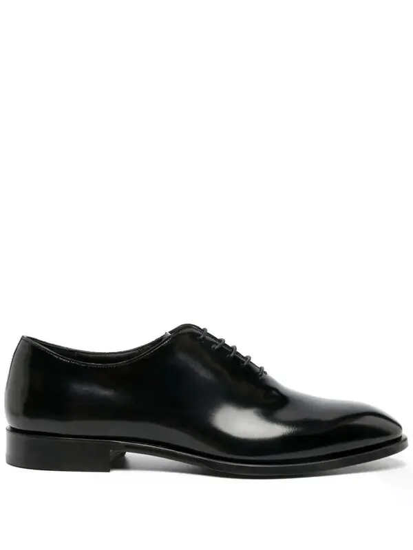 Canali Patent-finish Calf Leather Oxford Shoes - Black