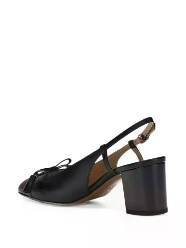 Valentino Garavani Two-tone Kidskin Slingback Pumps - Black