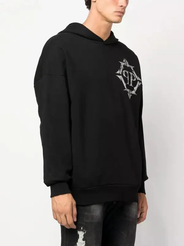 Philipp Plein Logo-print Hoodie - Black