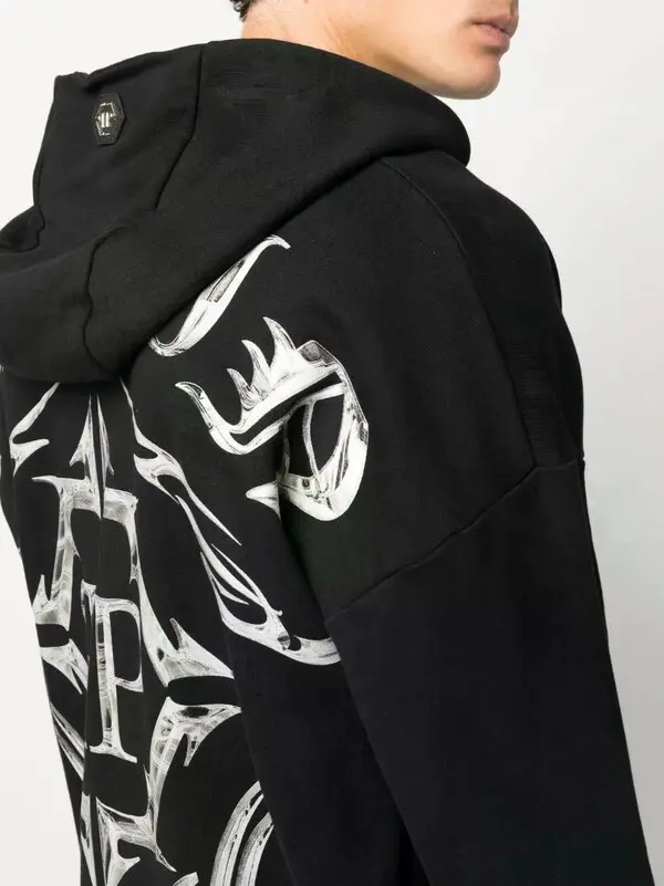 Philipp Plein Logo-print Hoodie - Black