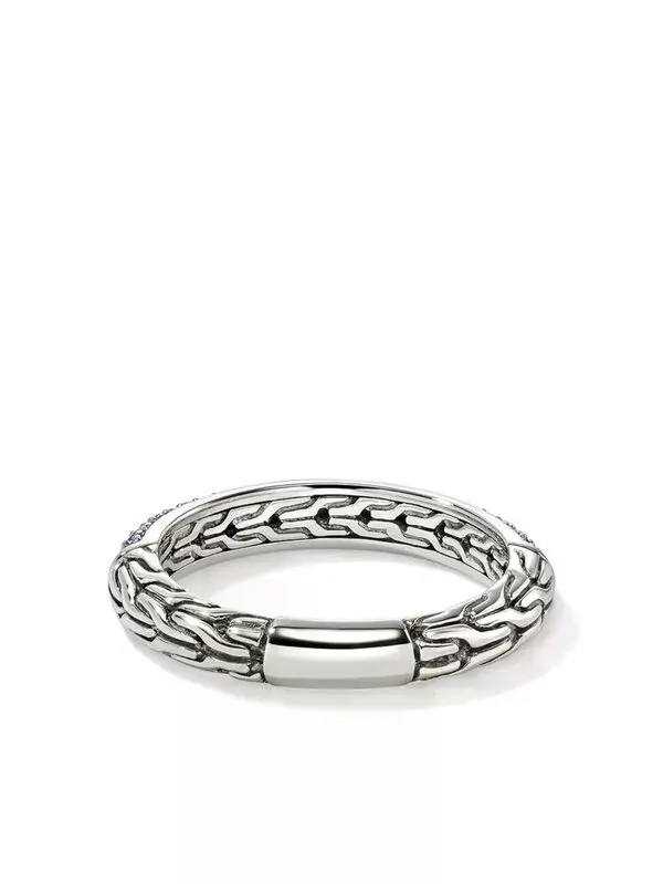 John Hardy Sterling Sapphire Pavé Band Ring