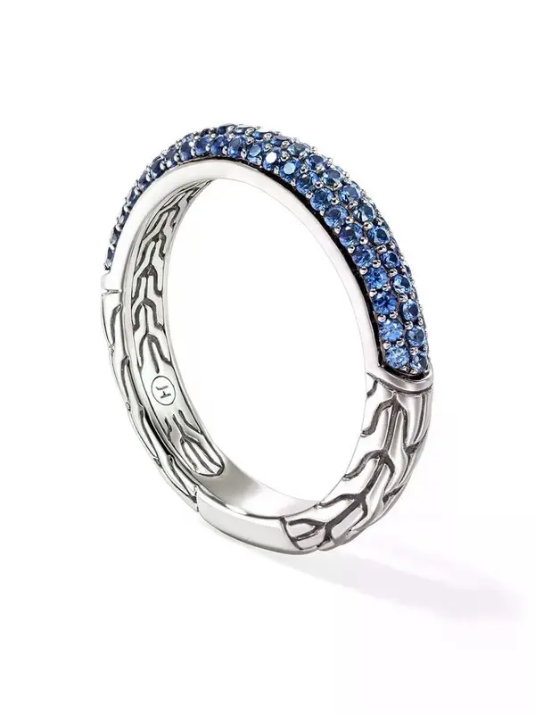 John Hardy Sterling Sapphire Pavé Band Ring