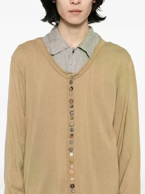 CHIAHUNG SU Long-sleeve Cardigan With Button Fastening