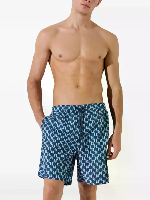 Karl Lagerfeld Monogram-pattern Swim Shorts